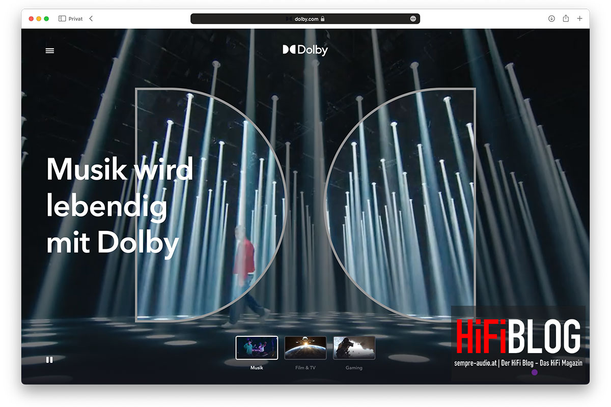 Dolby Laboratories Inc. präsentiert sich mit deutscher Webseite | sempre-audio.at