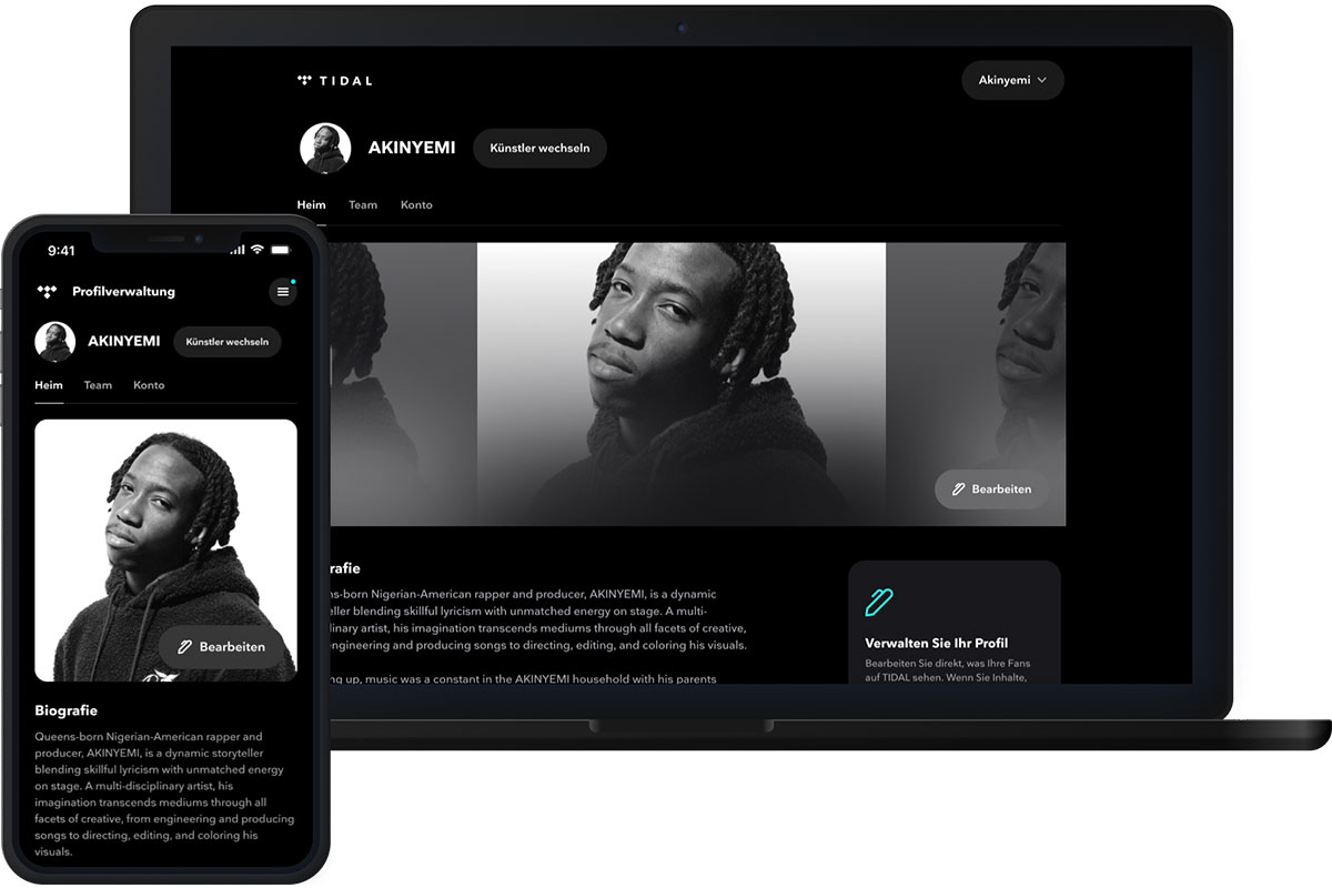 TIDAL Artist Home - Mehr Kontrolle für Künstler über ihre Präsenz ...